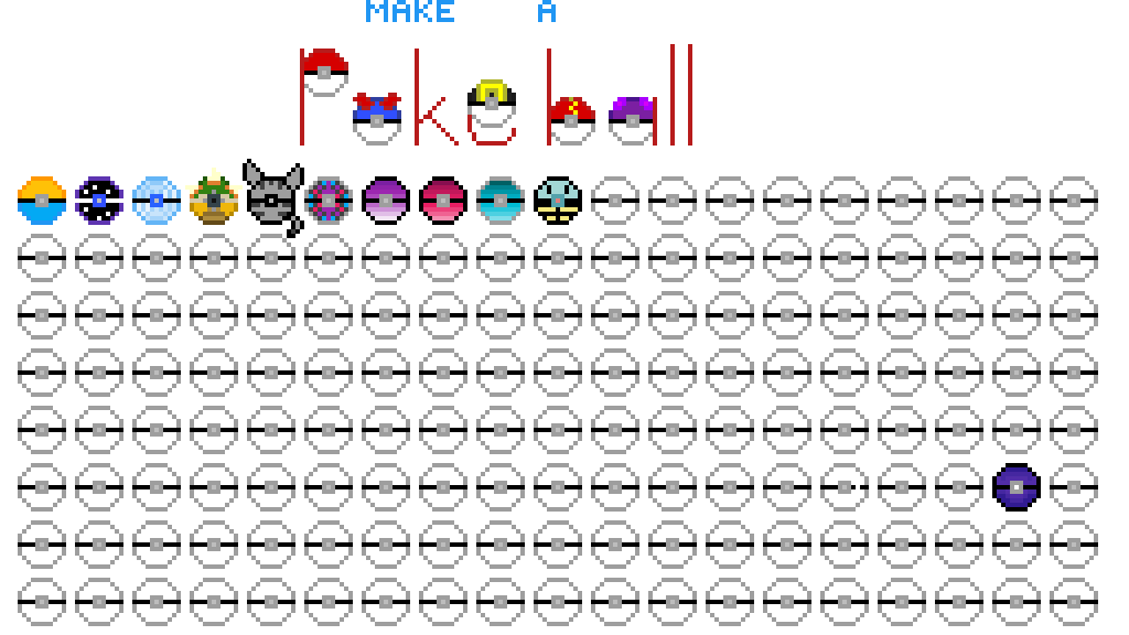 Editing galaxy pokeball - Free online pixel art drawing tool - Pixilart
