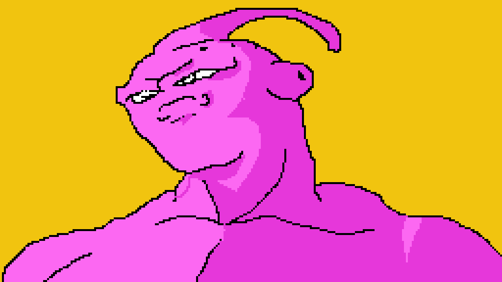 Pixilart - super buu by grey-haruki