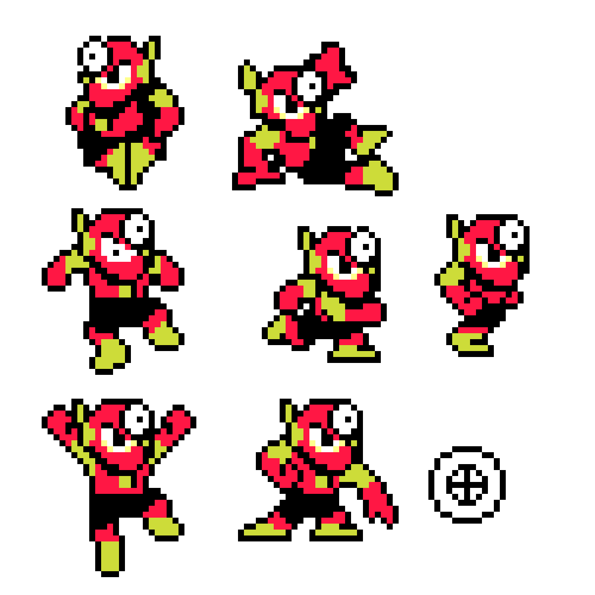 Pixilart - metal man sprites by Supa-Sonic3
