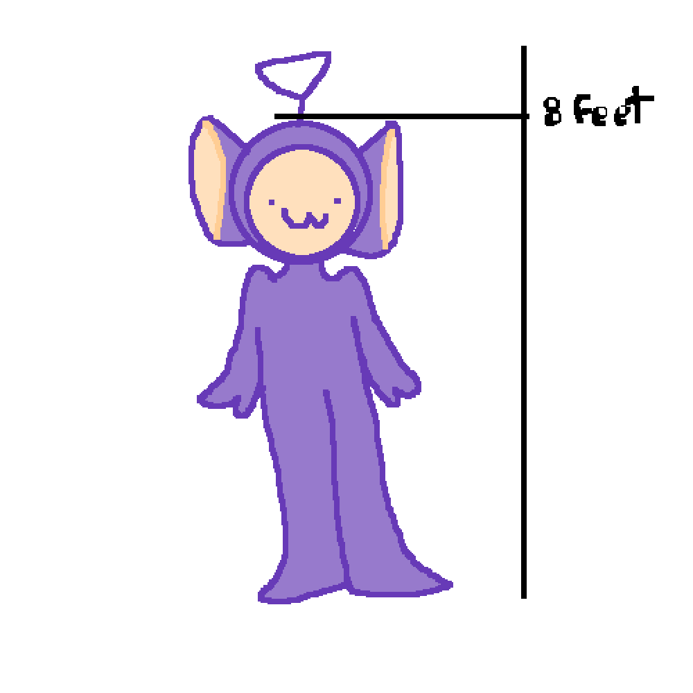 Pixilart - tinky winky height by teribleusername