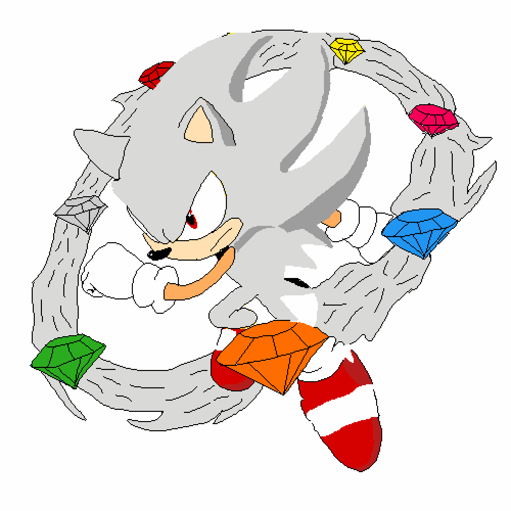 Pixilart - Hyper sonic by Sonic-Gamer
