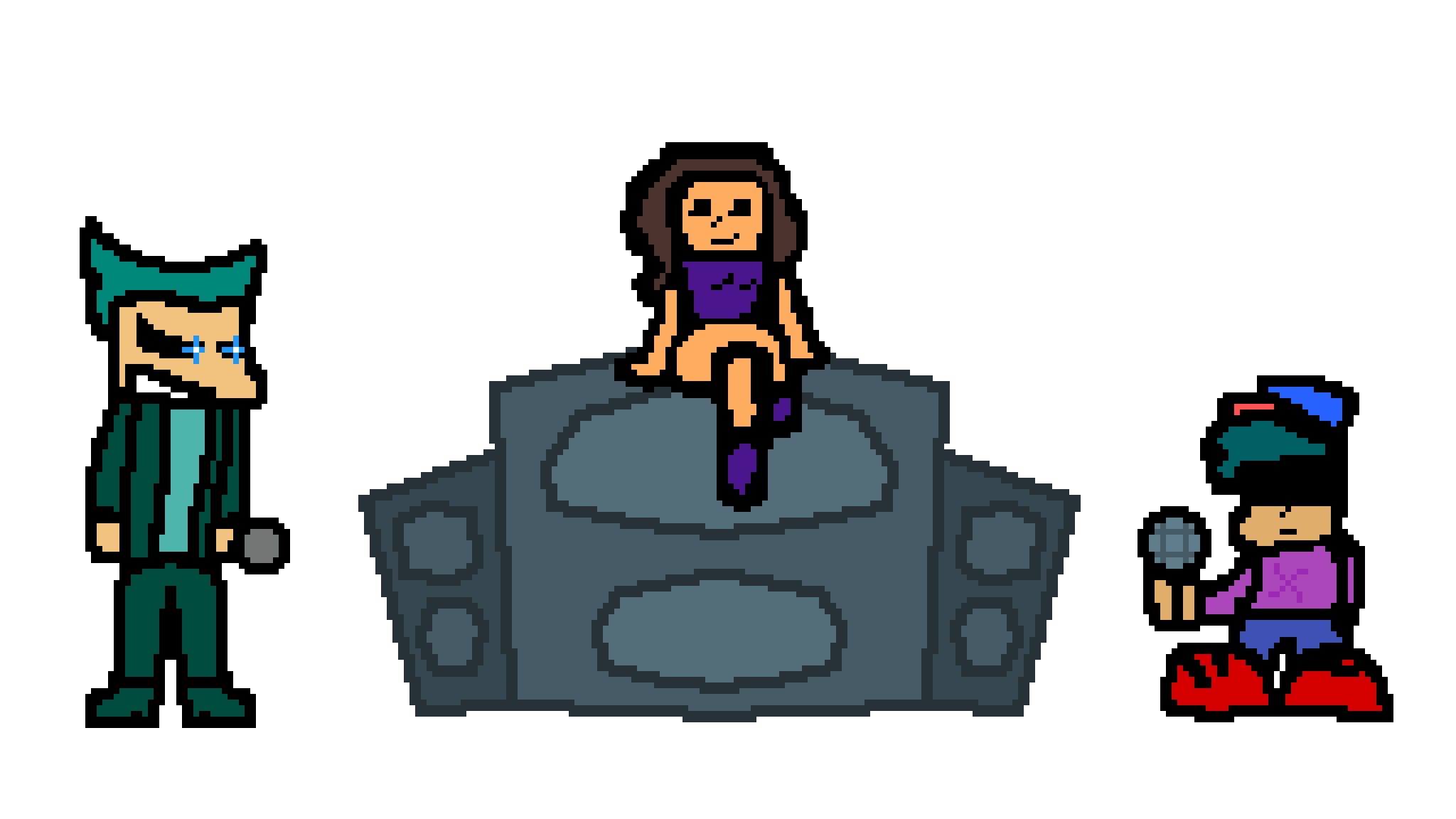 Pixilart - FNF E SIDE by BrobieDrawings