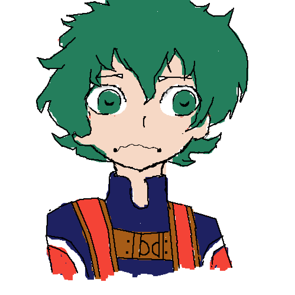 Pixilart - Deku WIP by TooUnusual