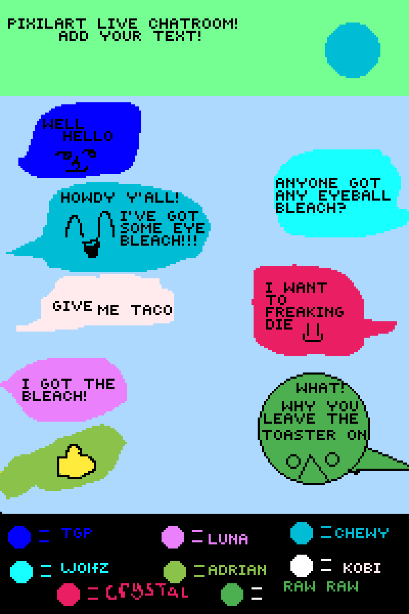 Editing Chat room - Free online pixel art drawing tool - Pixilart