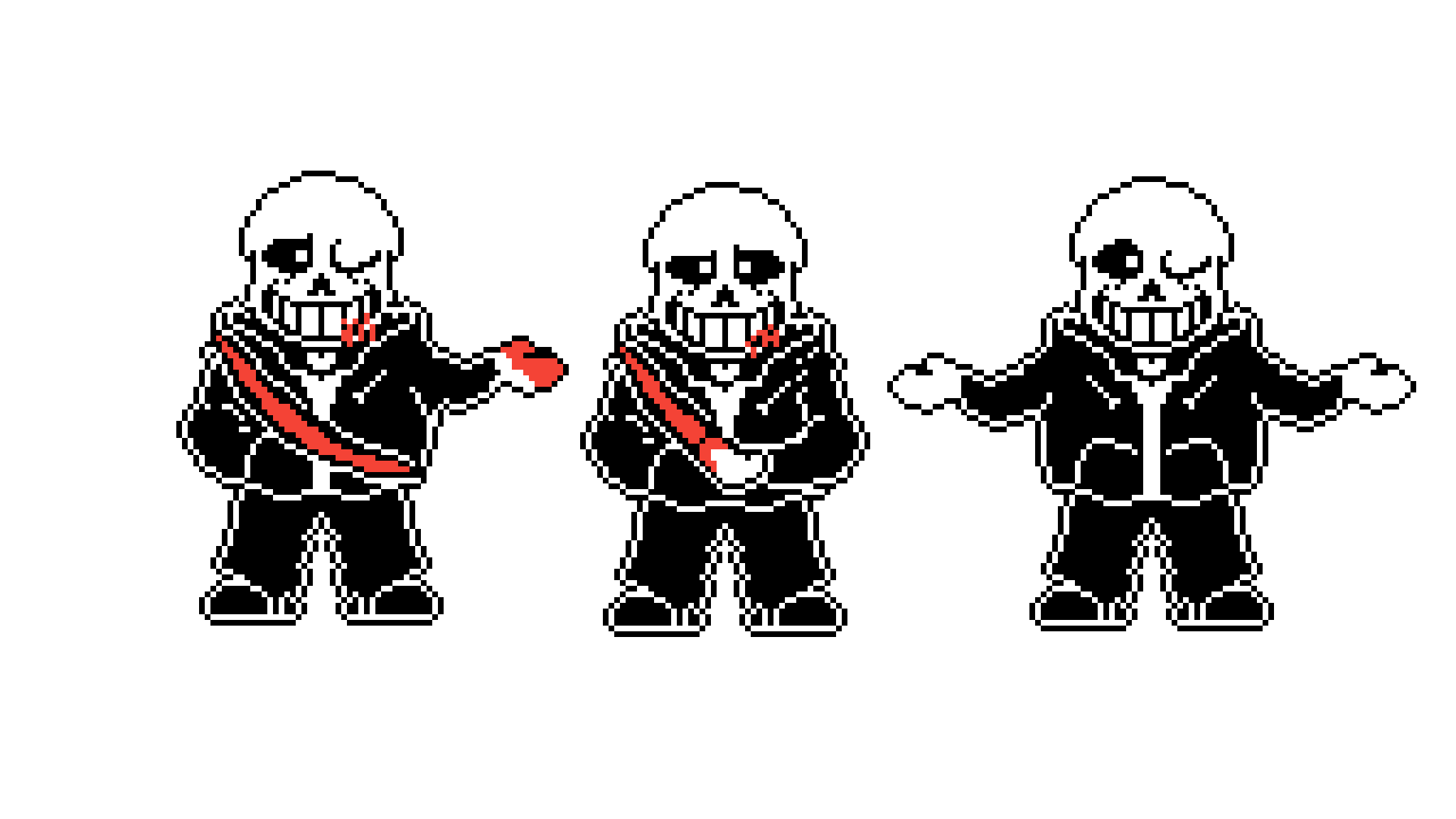 Pixilart - black and white sanses by BlueboxDude