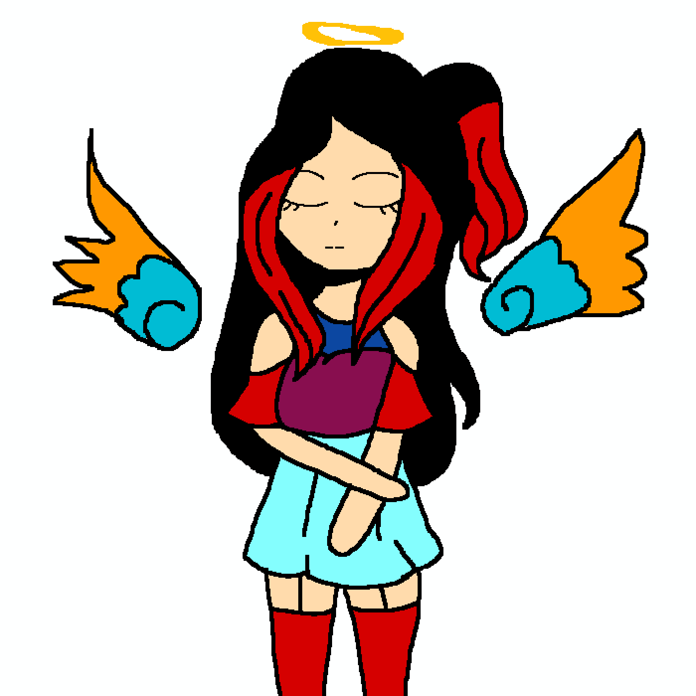Pixilart Angel And Devil Meh By Nightflare22