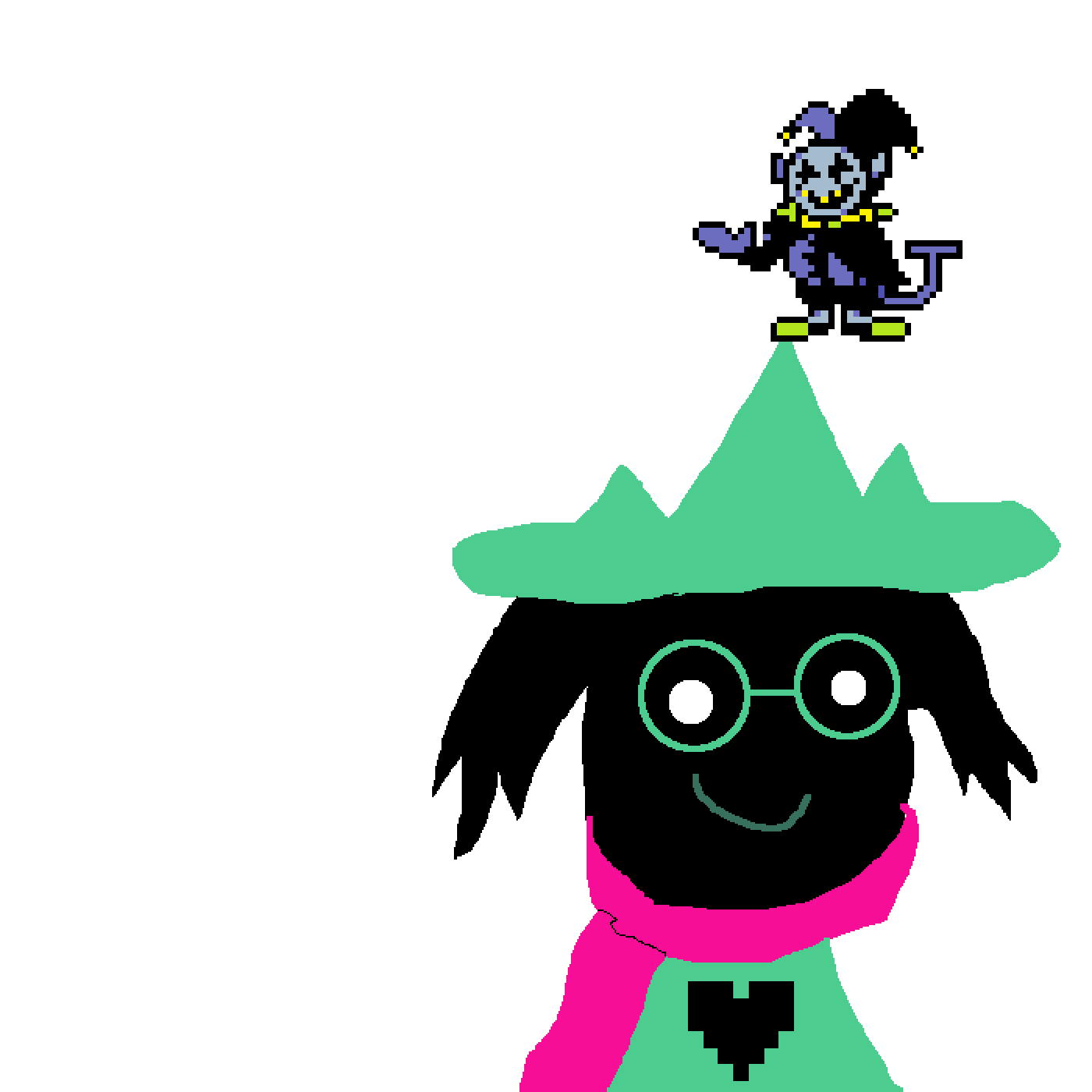 Pixilart - ralsei and jevil by Skepticle