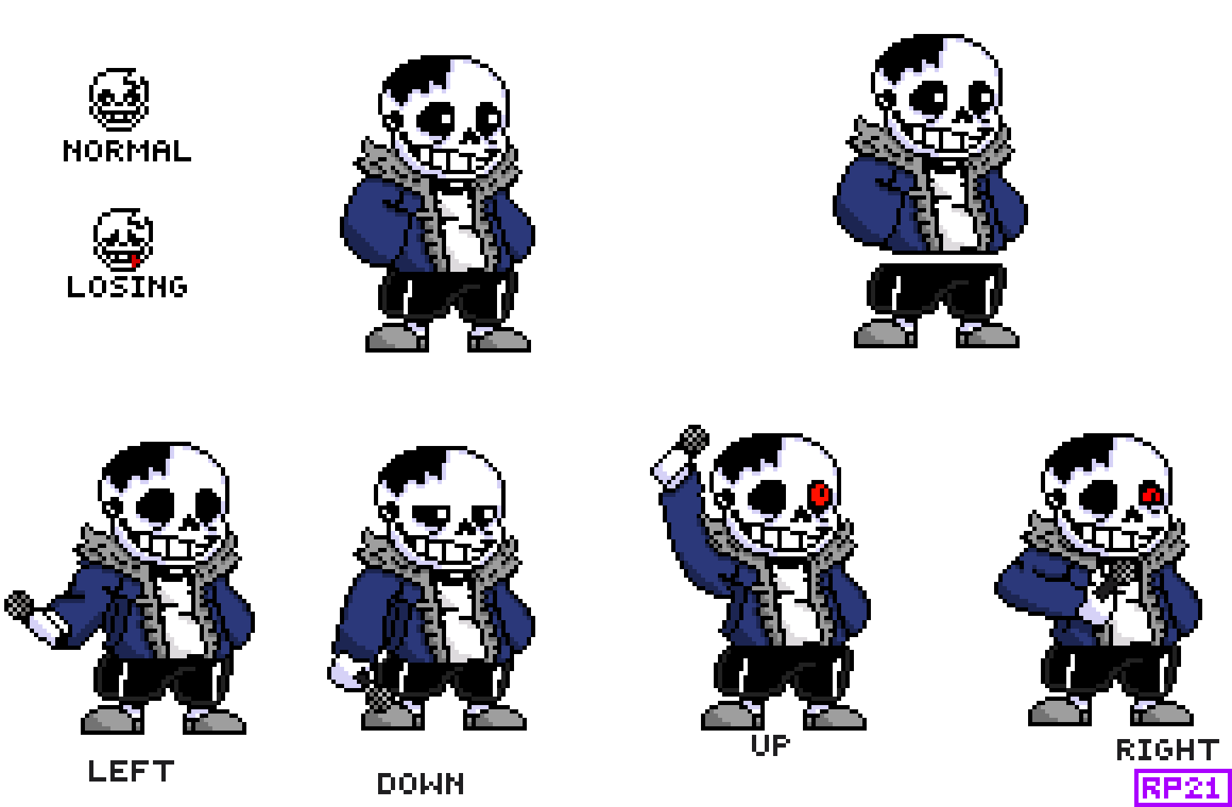 Pixilart - Shaded FNF Sans Sheet by Dying-Artist