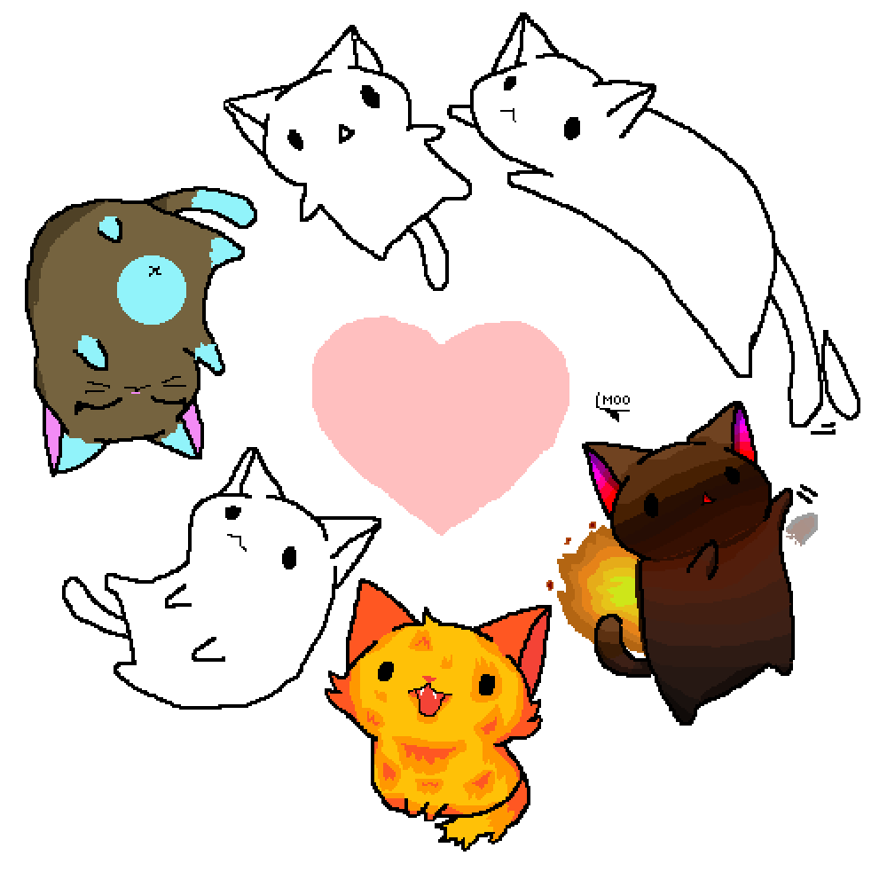 Editing cat with fire wings - Free online pixel art drawing tool - Pixilart