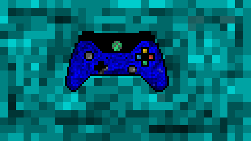 Pixilart - Pixelated Blue XBox Controller [NEW BACKGROUND] by Pixilart ...