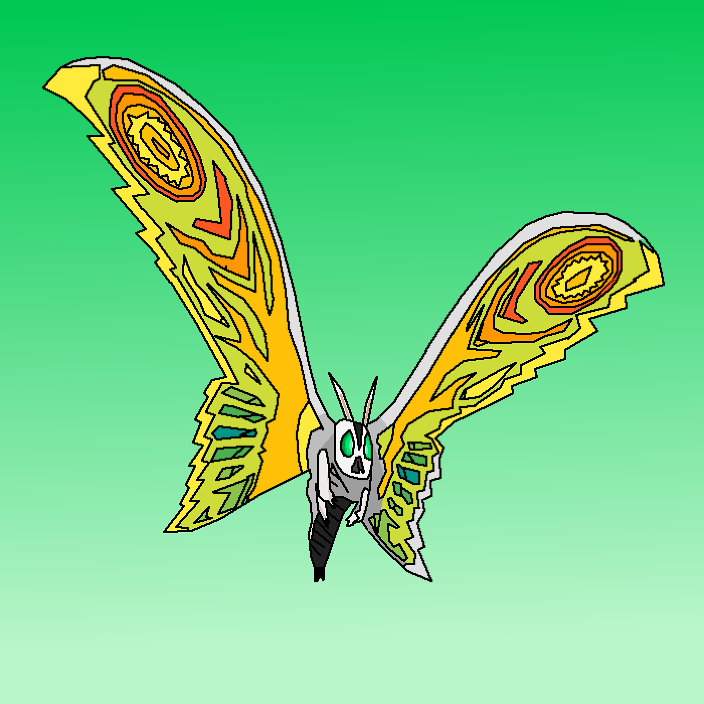 Editing mothra - Free online pixel art drawing tool - Pixilart