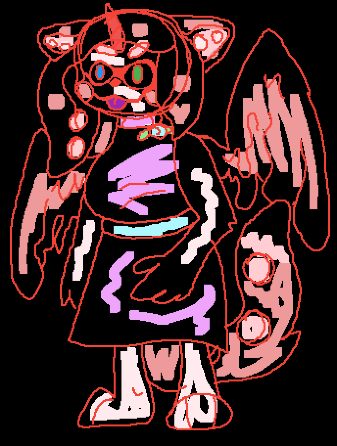 Pixilart - inkling kitti (color coded by DragonsBreath