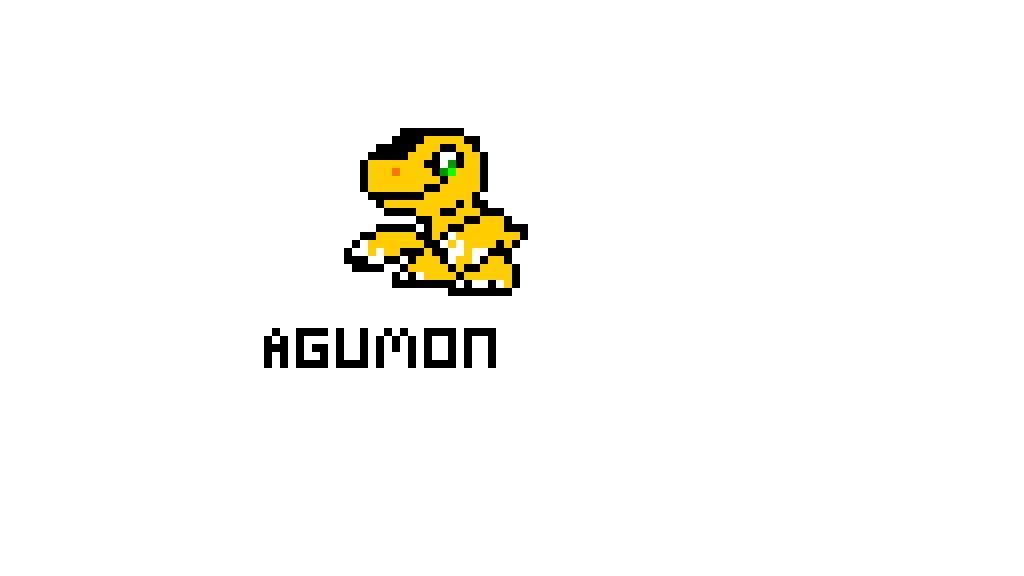 Editing Agumon - Free online pixel art drawing tool - Pixilart