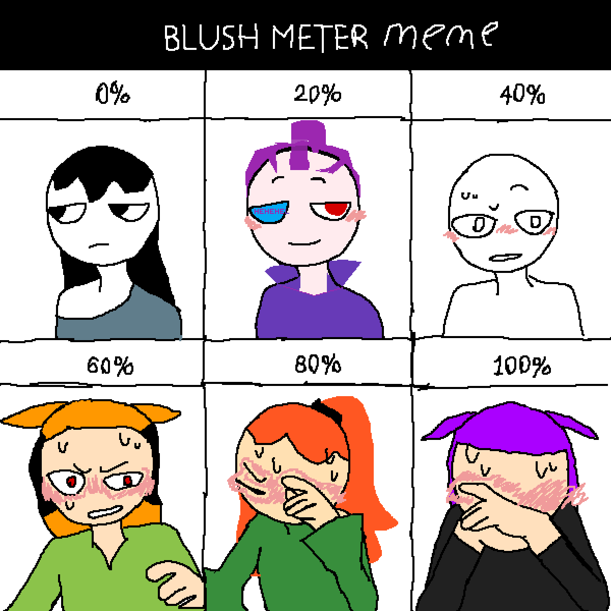 Pixilart - Blush Meme collab by 30YAfton