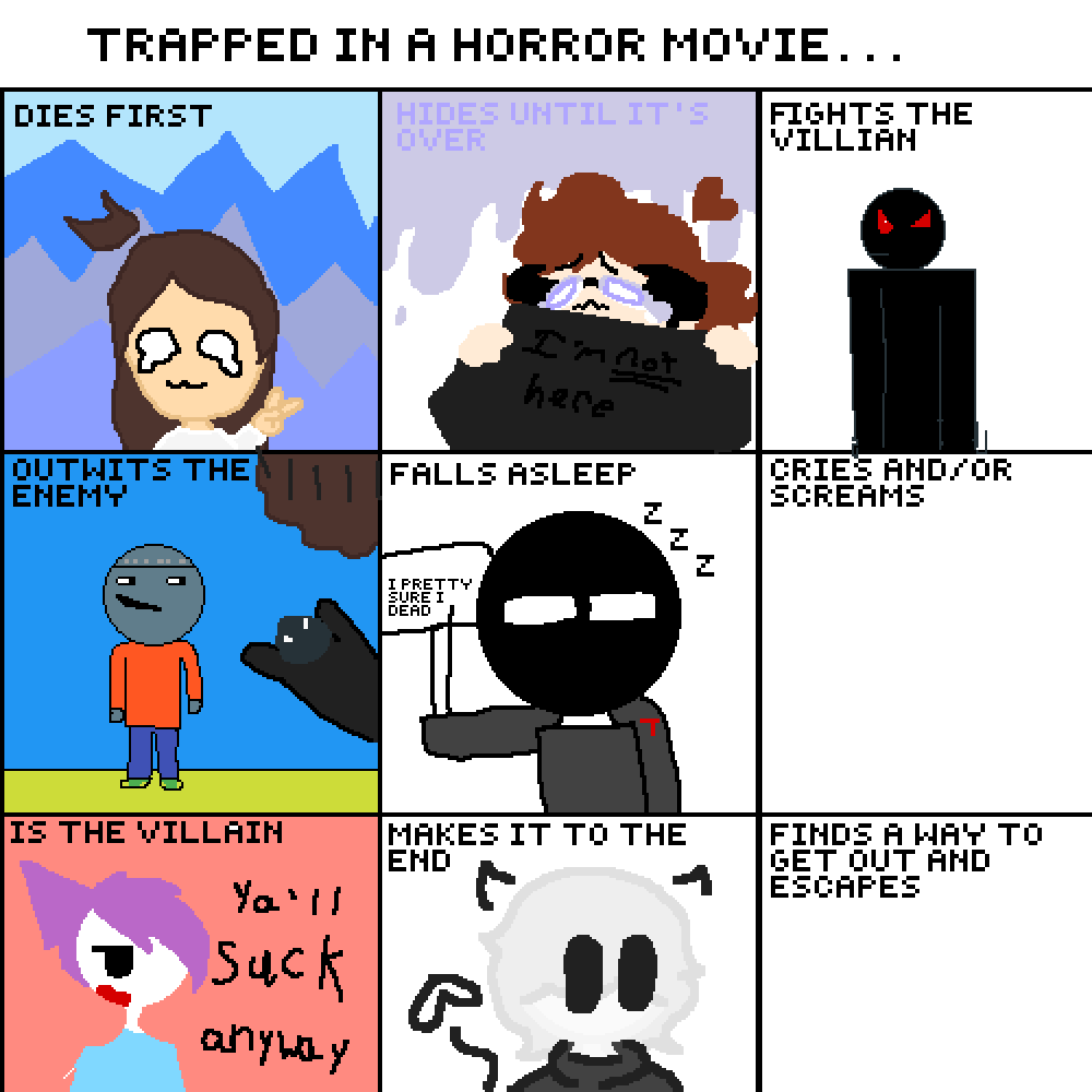 Editing Horror movie collab - Free online pixel art drawing tool - Pixilart