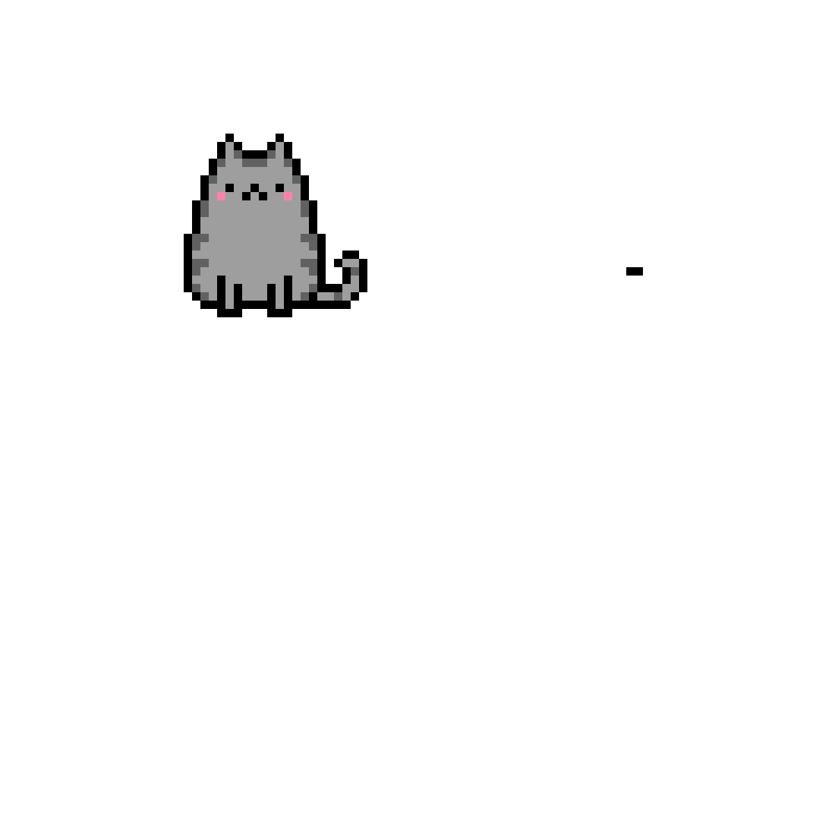 Editing gray kitty :) - Free online pixel art drawing tool - Pixilart