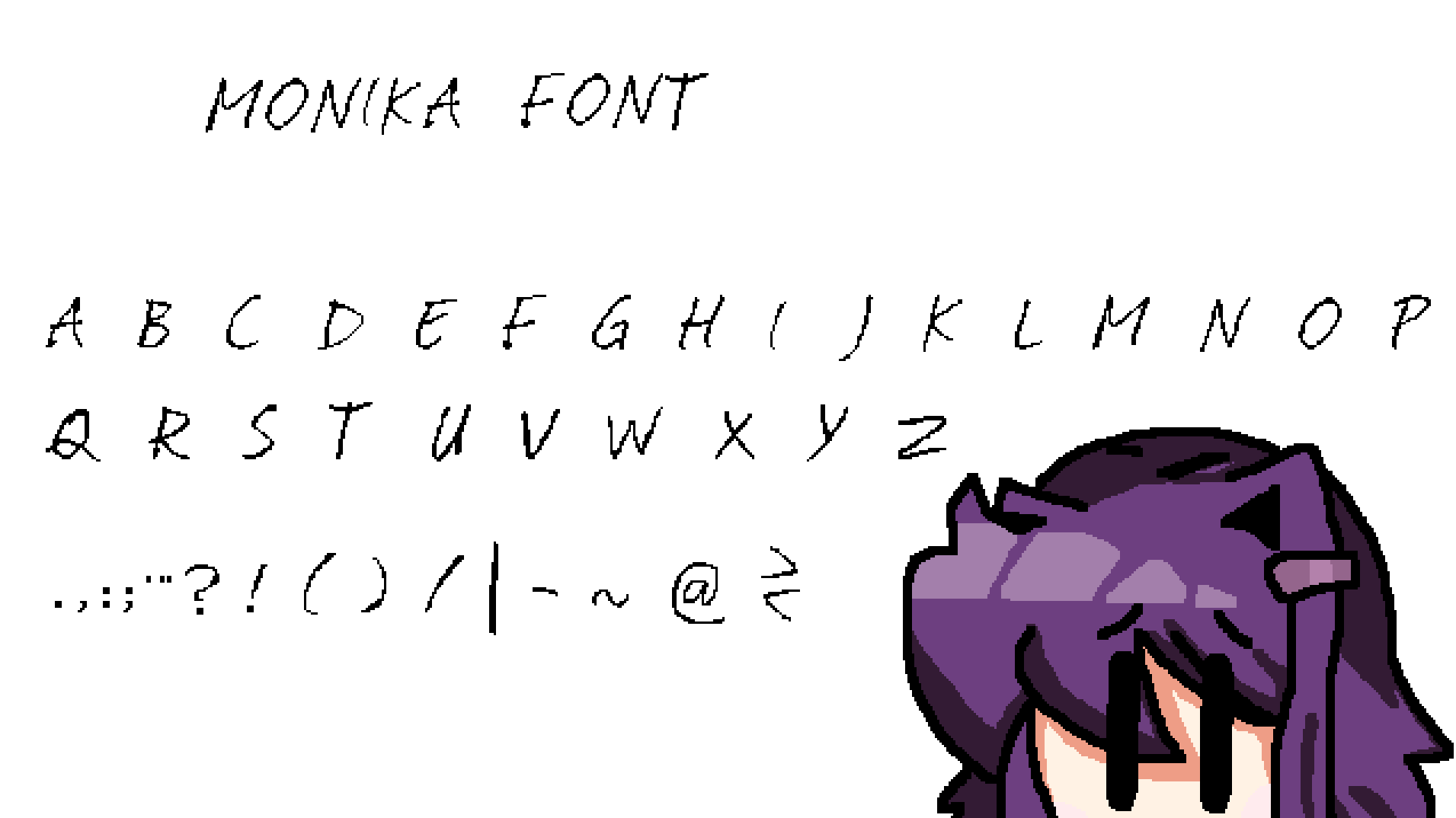 Pixilart - Monika Font by UltraSans27