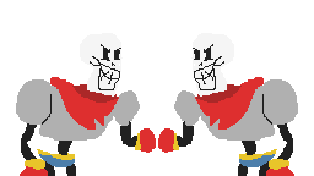 Editing Papyrus VS Papyrus COLLAB - Free online pixel art drawing tool ...