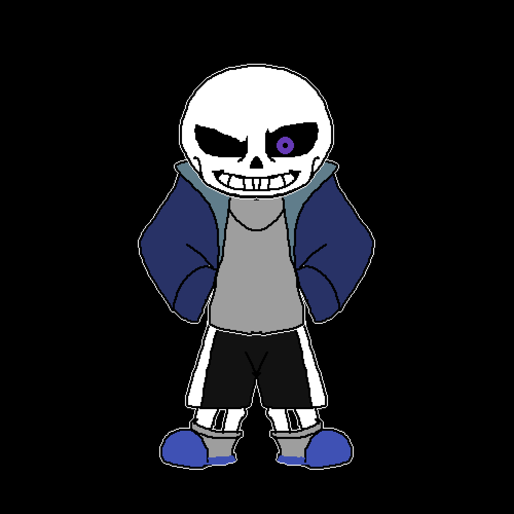 Pixilart - *Holes grow into sans´s hands. by TheDarkPrism