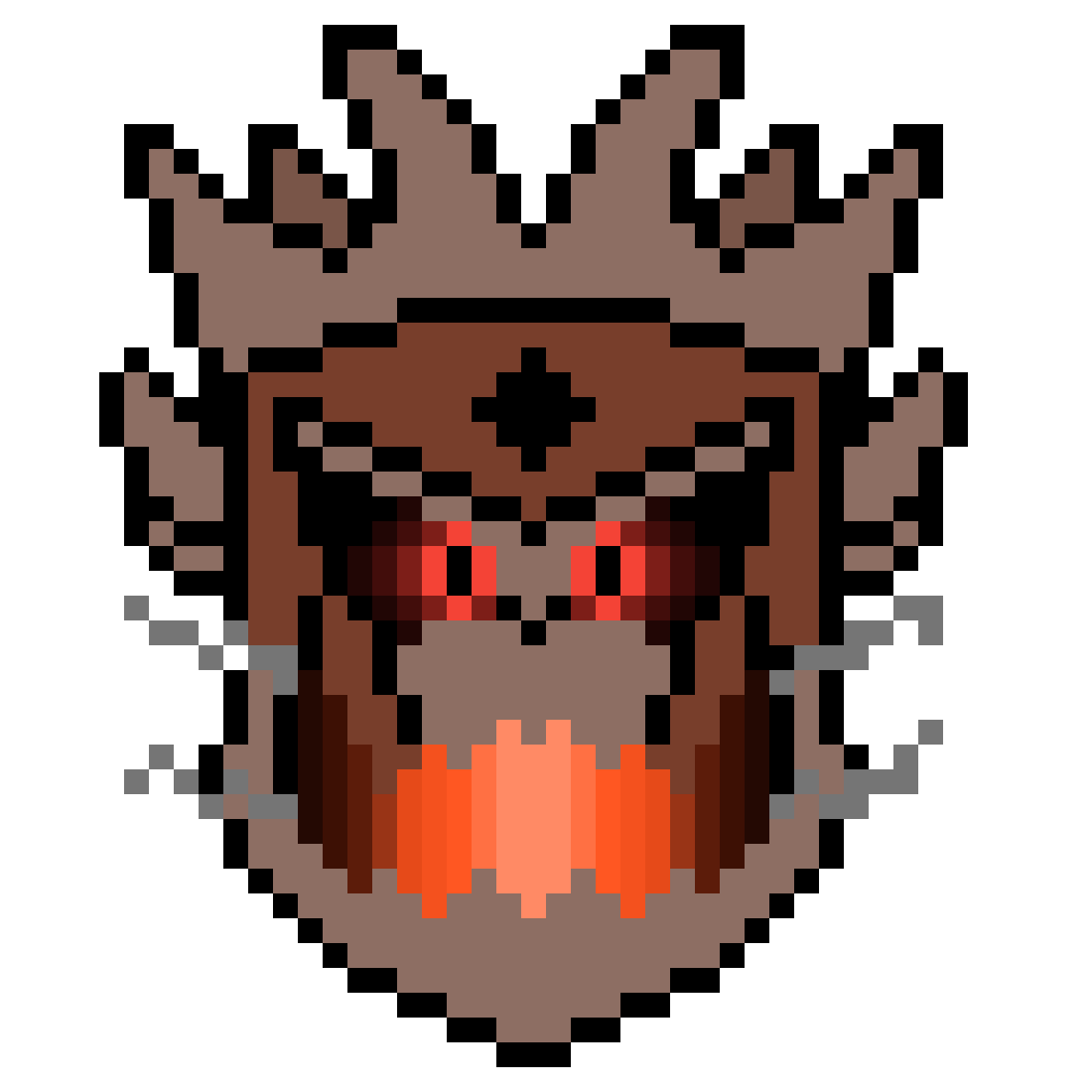 Pixilart - Coal Kongo Battle Sprite WIP by TerminusNova