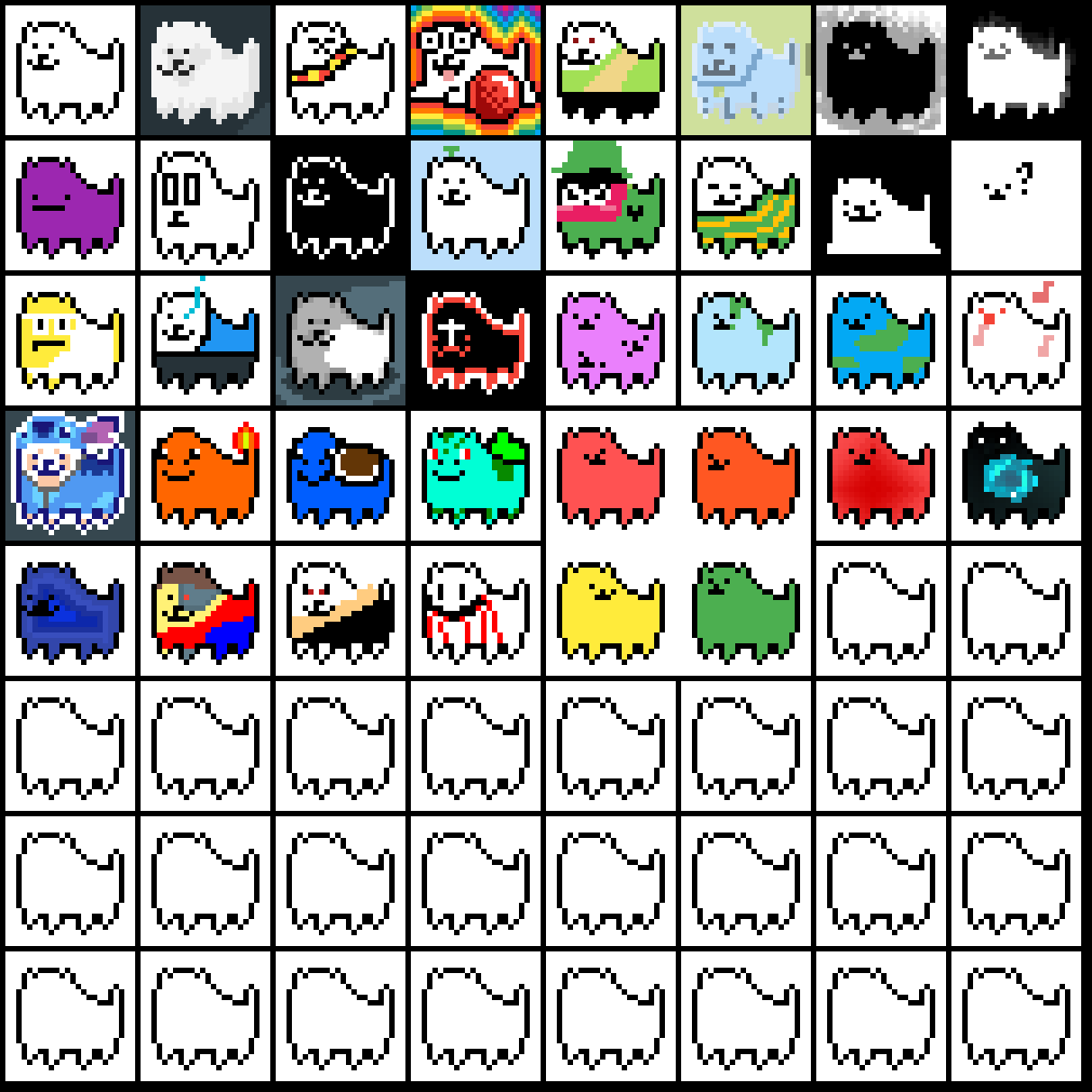 Editing make a toby fox - Free online pixel art drawing tool - Pixilart