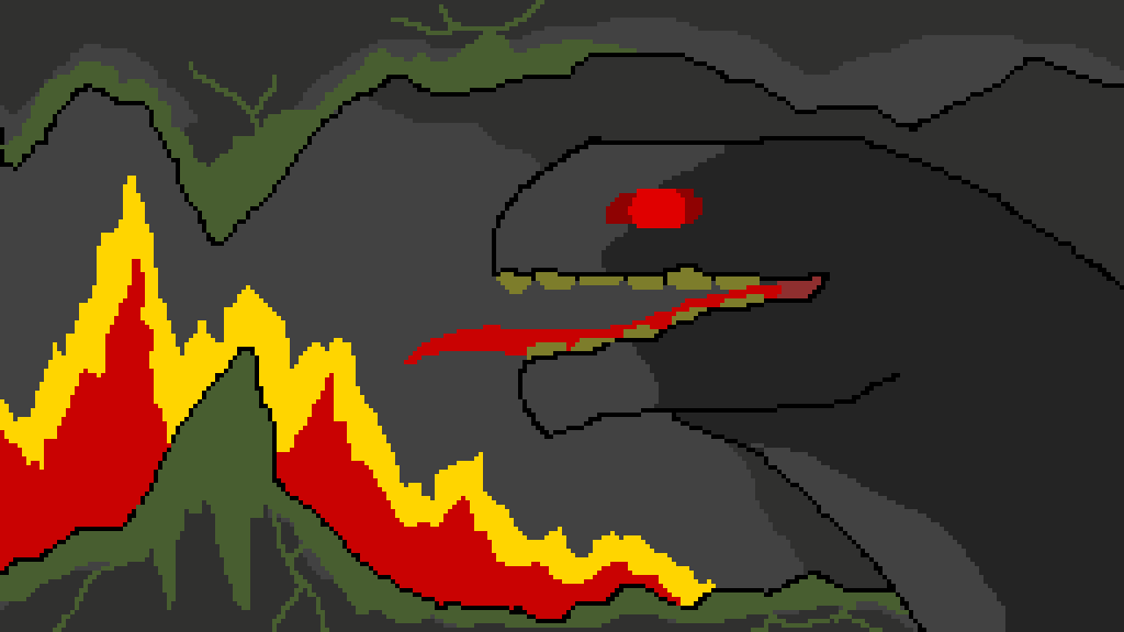 Pixilart - Cave Demon 2.0 by EmeraldSerpent