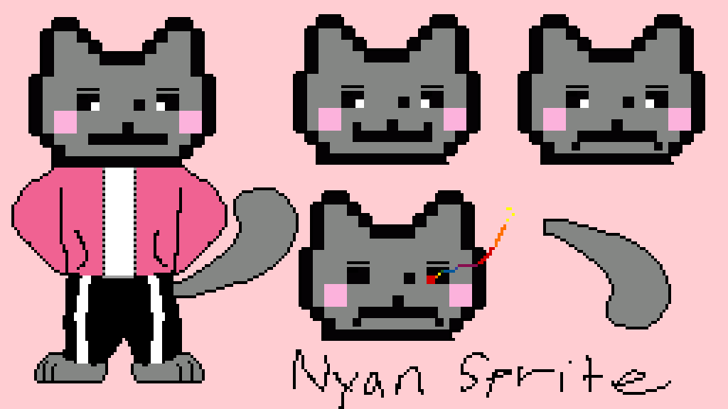 Pixilart - Nyan as Sans Sprite by ThatRand0mScug