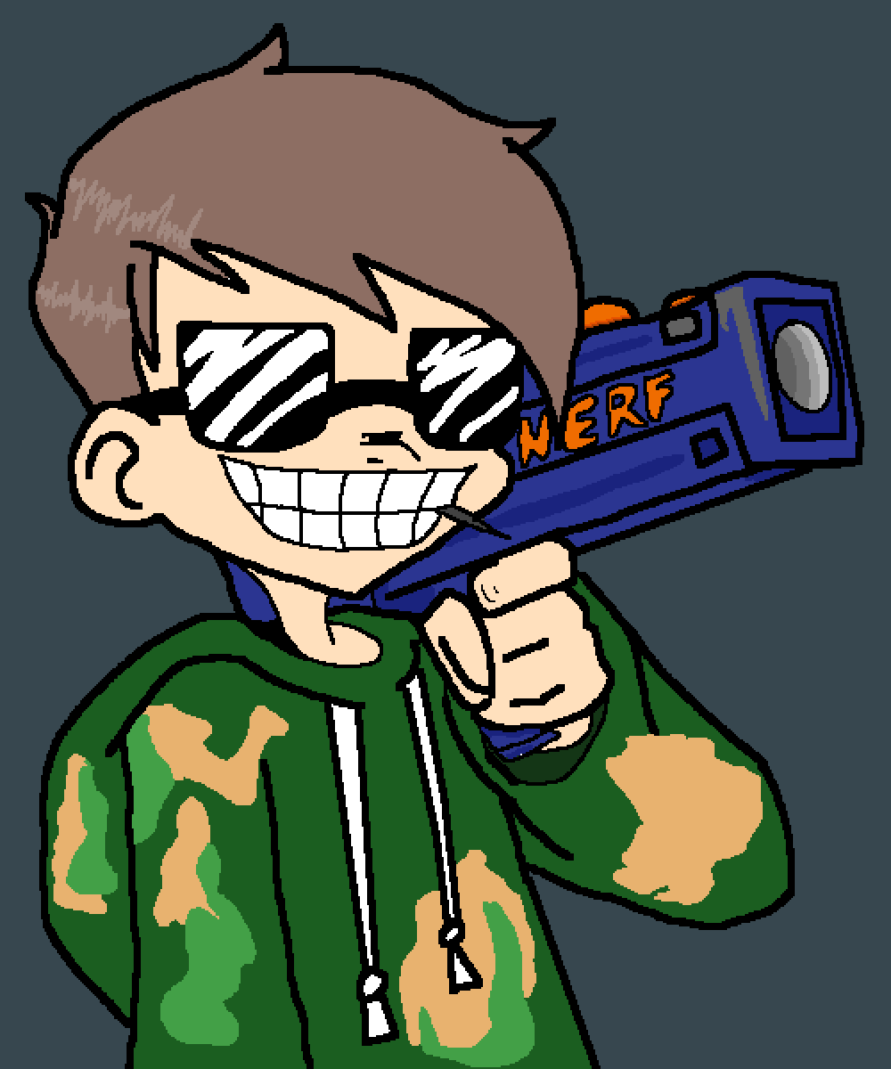 Pixilart - nerf © by Static-hairz