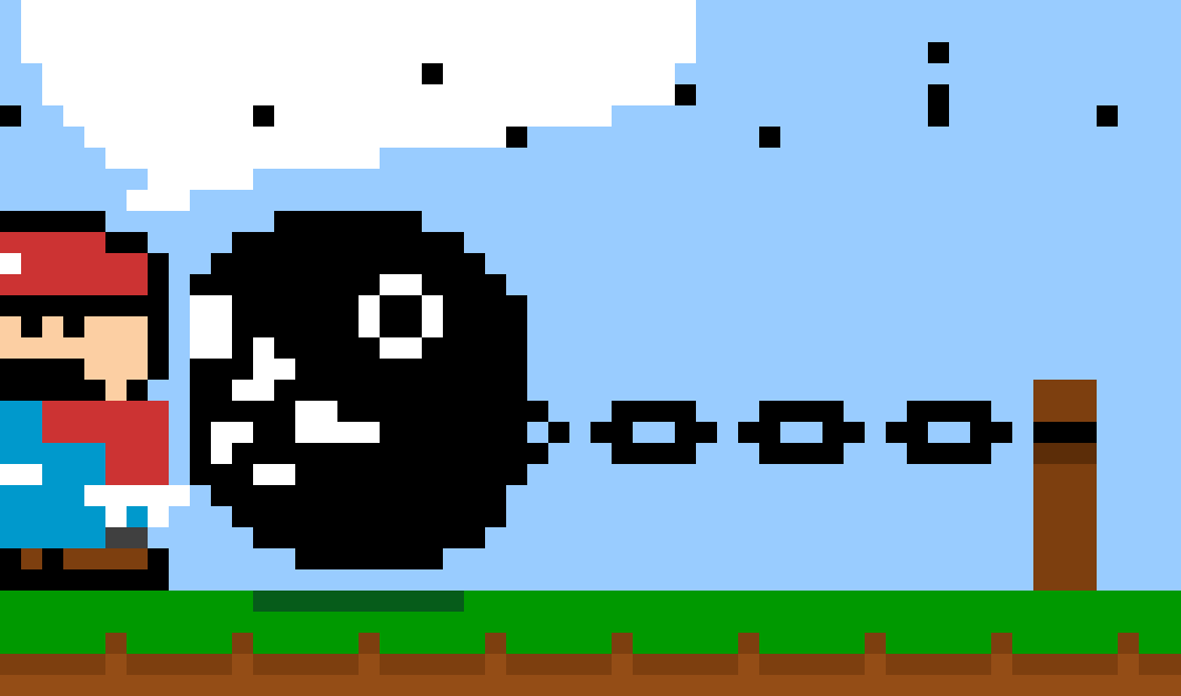 Editing Chain Chomp and mario (for me) - Free online pixel art drawing ...
