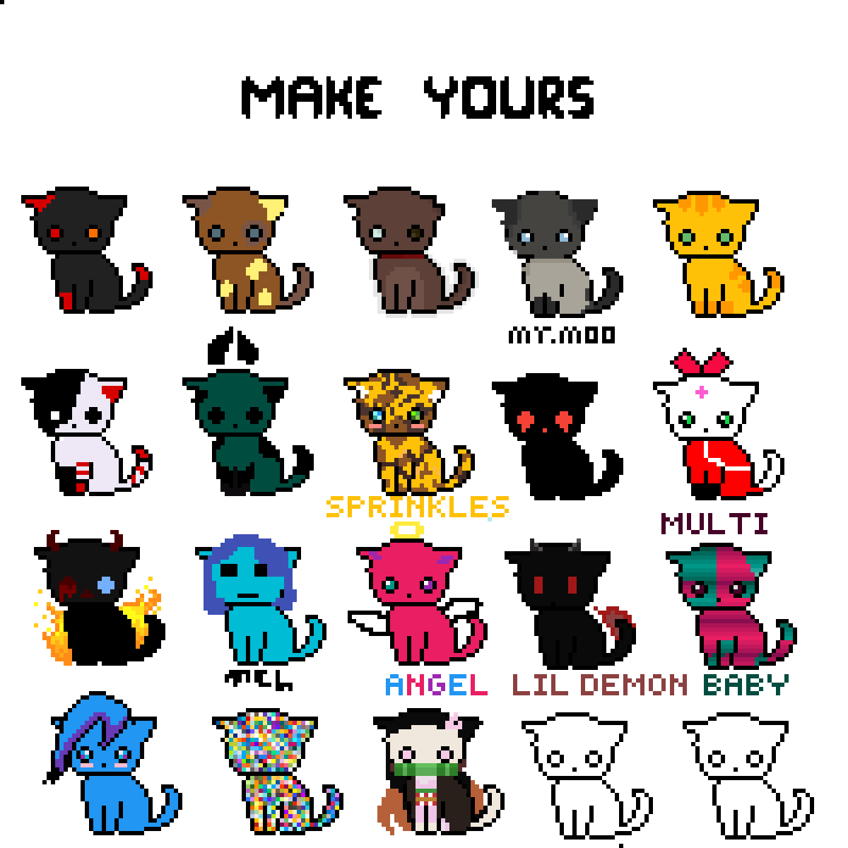 Editing Nezuko the Neko - Free online pixel art drawing tool - Pixilart