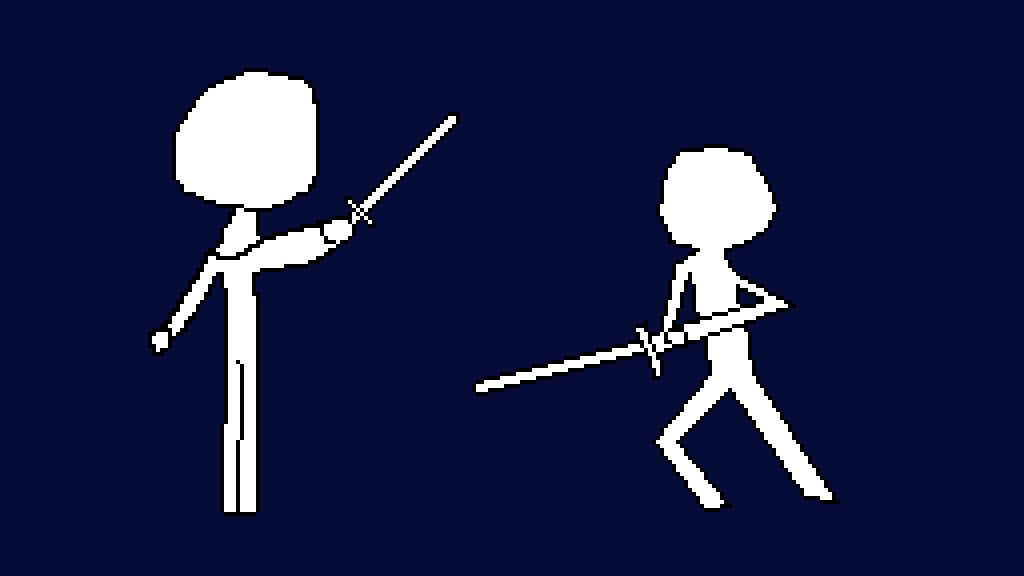 Pixilart - Sword fight by StarGalex
