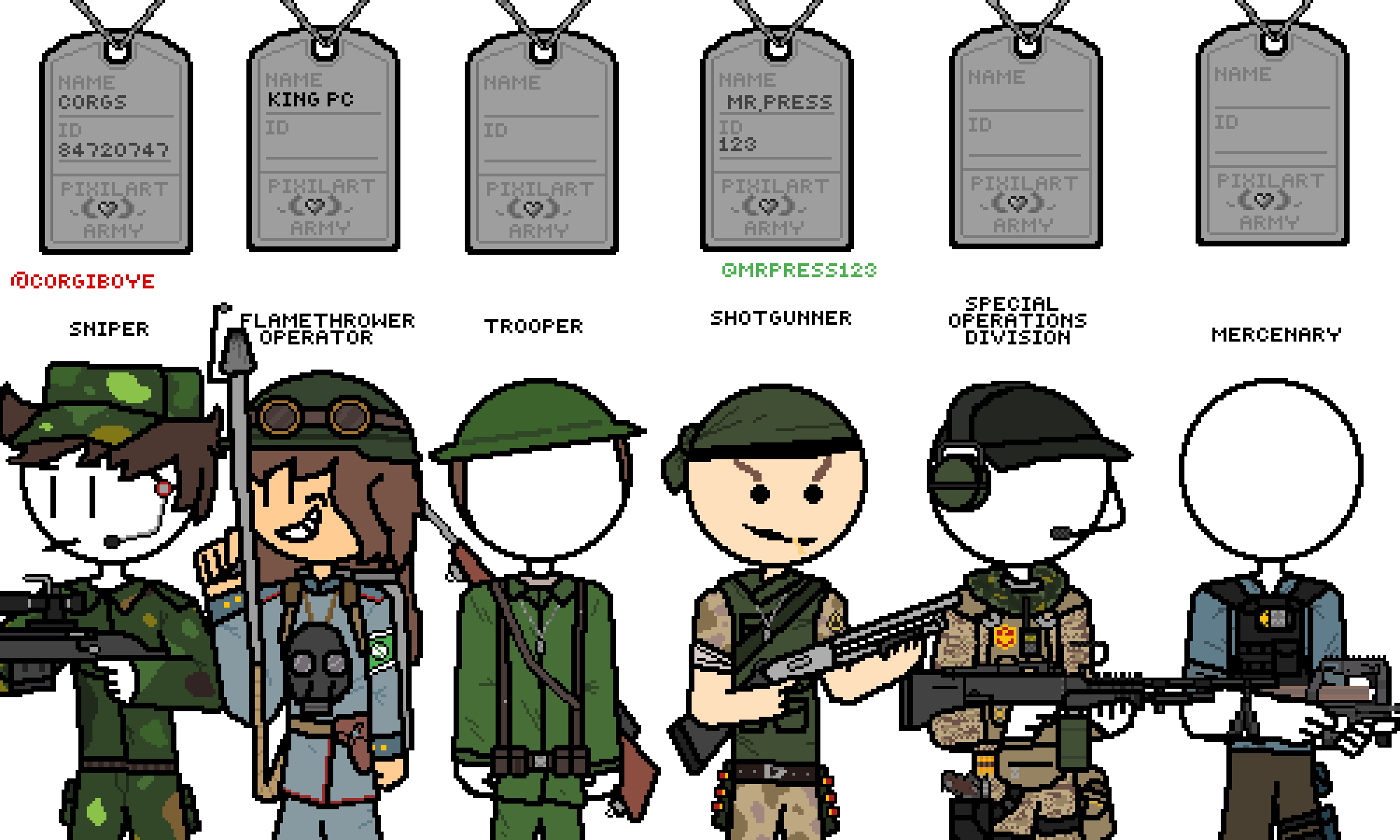 Pixilart - military ranks collab by artspancake101