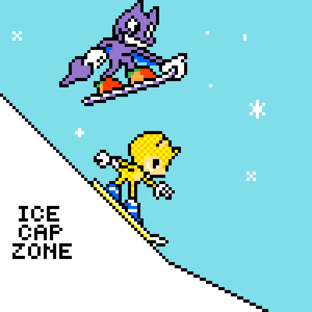 Pixilart - ice cap zone by Tuxedoedabyss03
