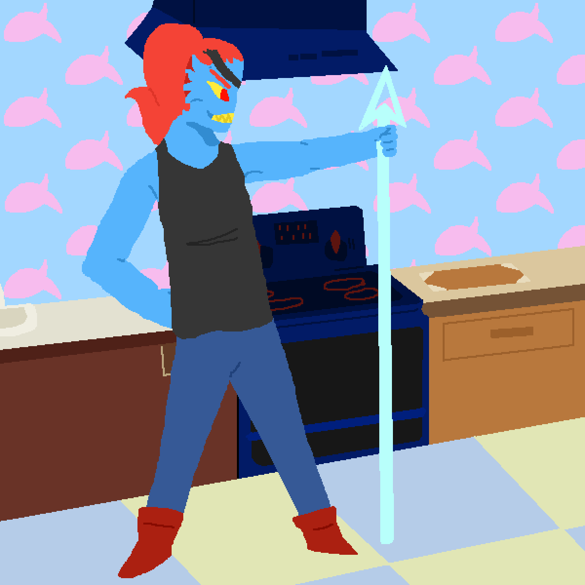 Pixilart - Undyne!! by JordanLDavies