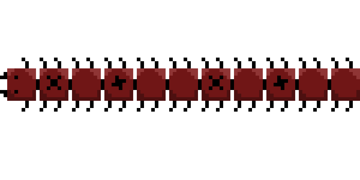 Pixilart - centipede test1 by RuleBreaker