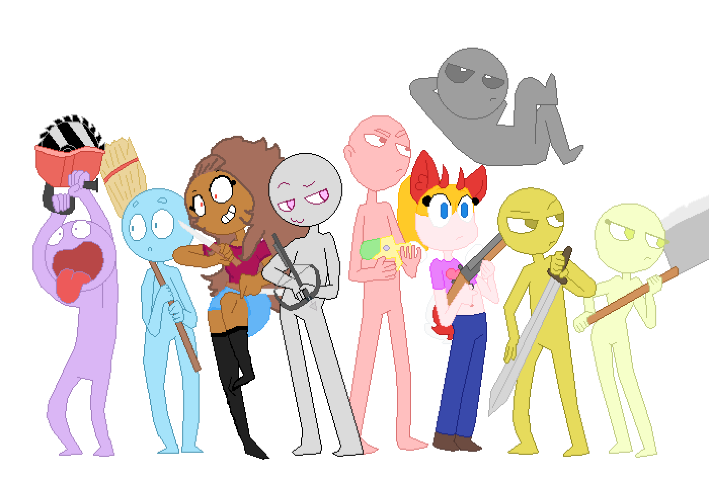 Editing The bad guys - Free online pixel art drawing tool - Pixilart