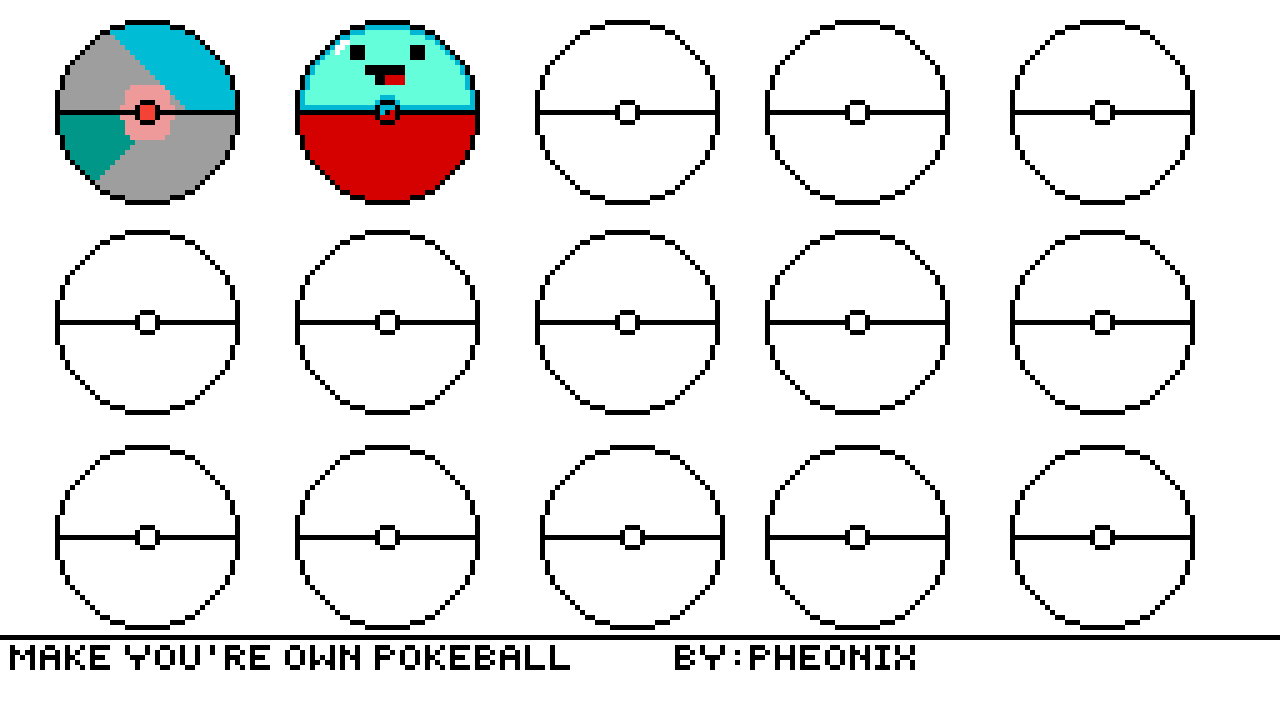 Editing Make your own pokeball - Free online pixel art drawing tool ...