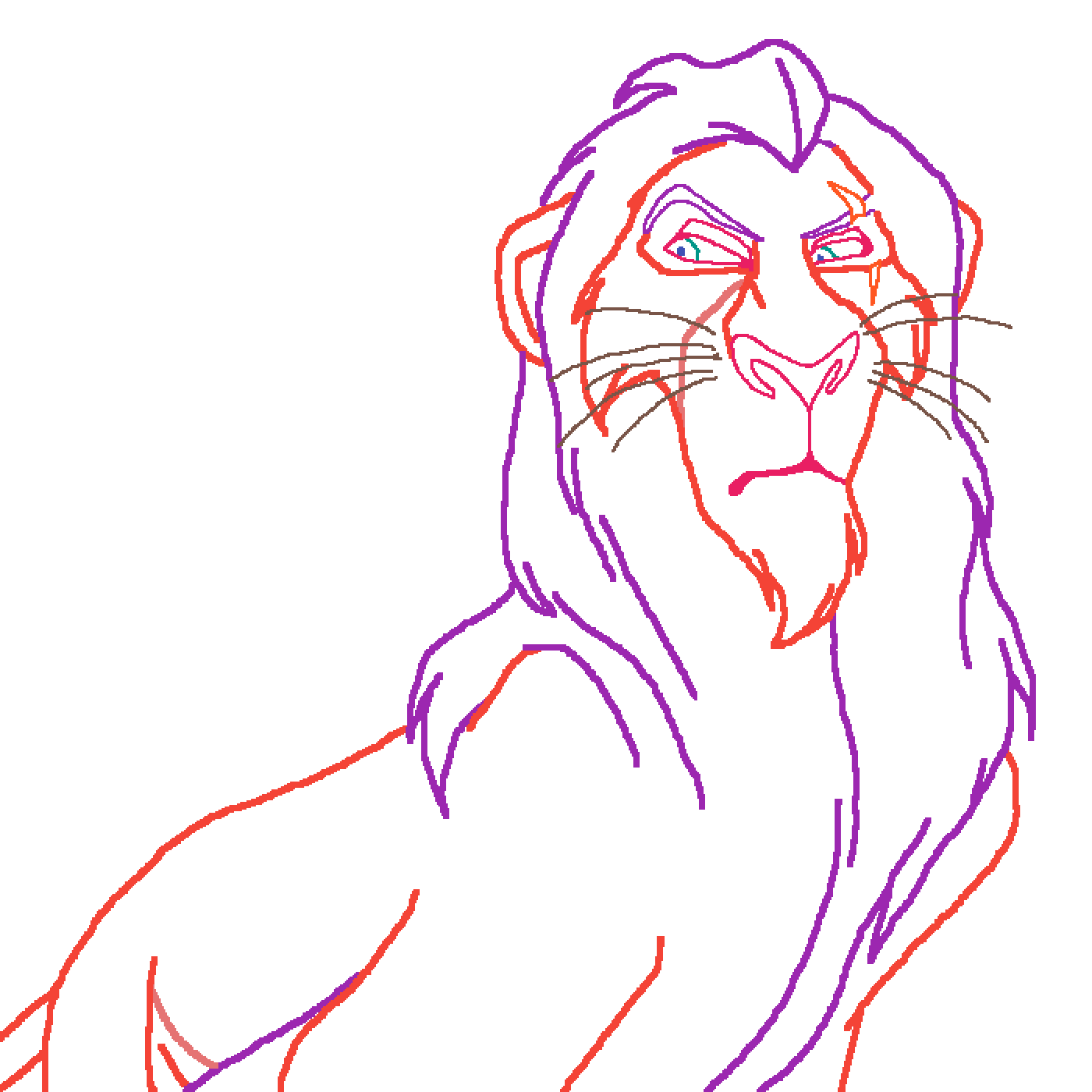 Pixilart - Lion base ((Scar)) by BoxGod