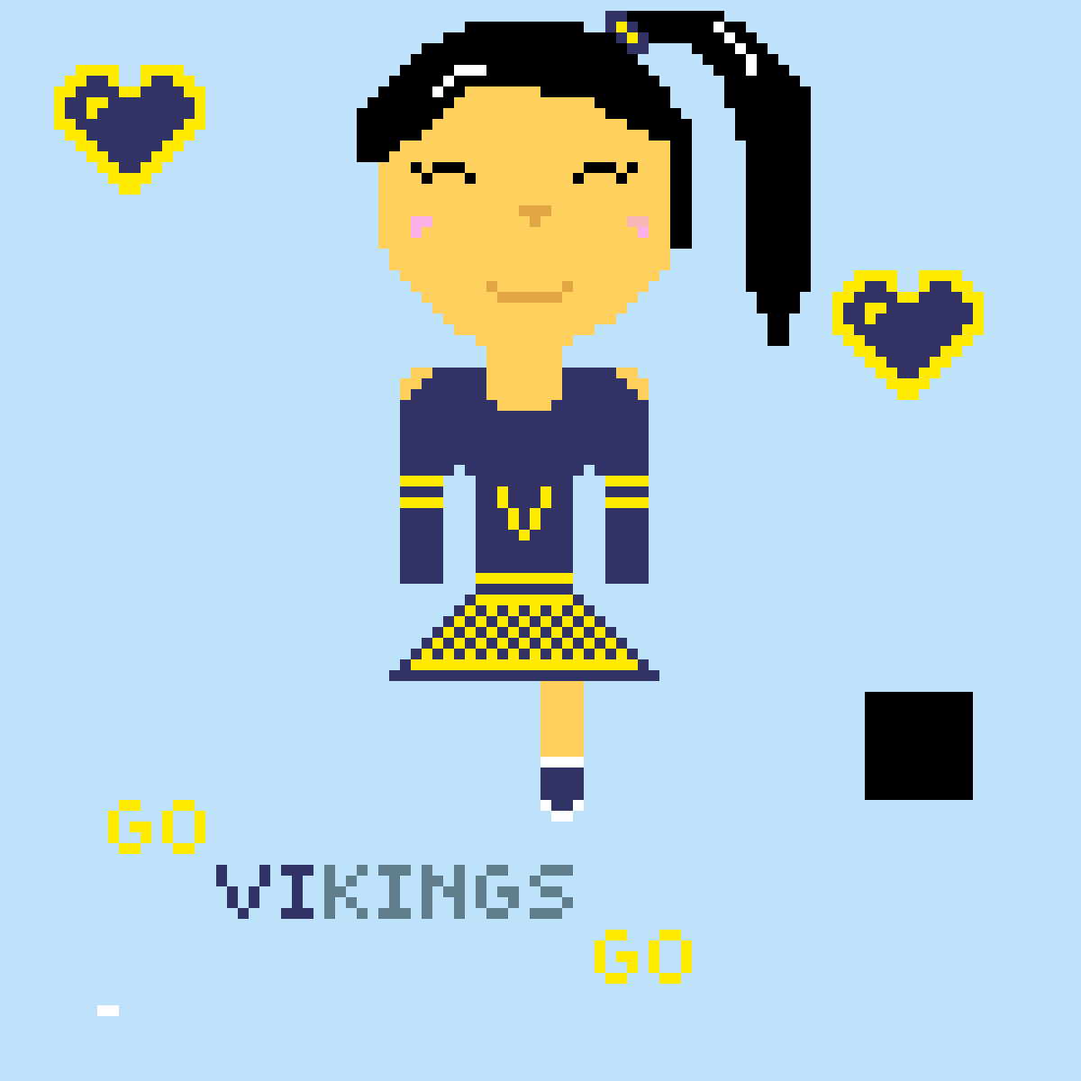 Editing Pixel Art Cheerleader - Free online pixel art drawing tool ...