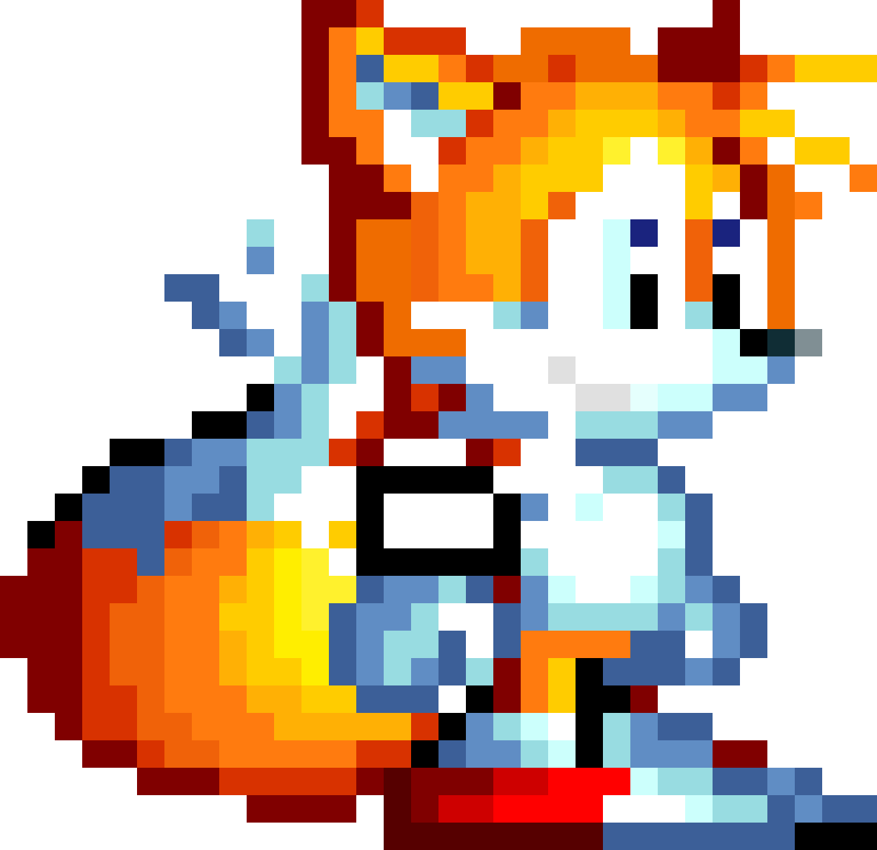 Tails Pixel Art Tails By GeckoGaming2015 | Pixel Art, Sonic Funny,