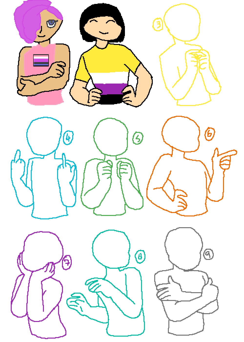 Editing pride flags as humans - Free online pixel art drawing tool ...