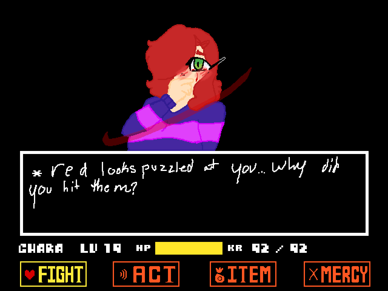 Pixilart - undertale battle by red-draws