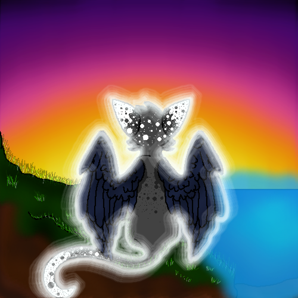 Pixilart - Glow sunset wolf by bloxxiy-agustis