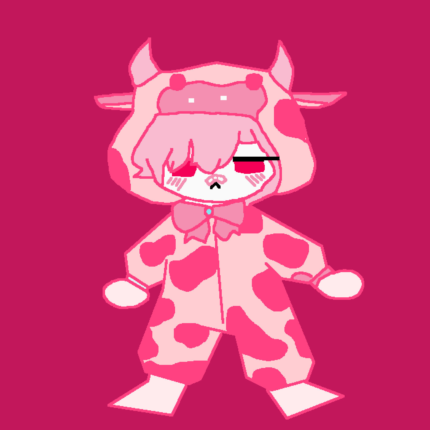 Editing strawberry cow - Free online pixel art drawing tool - Pixilart