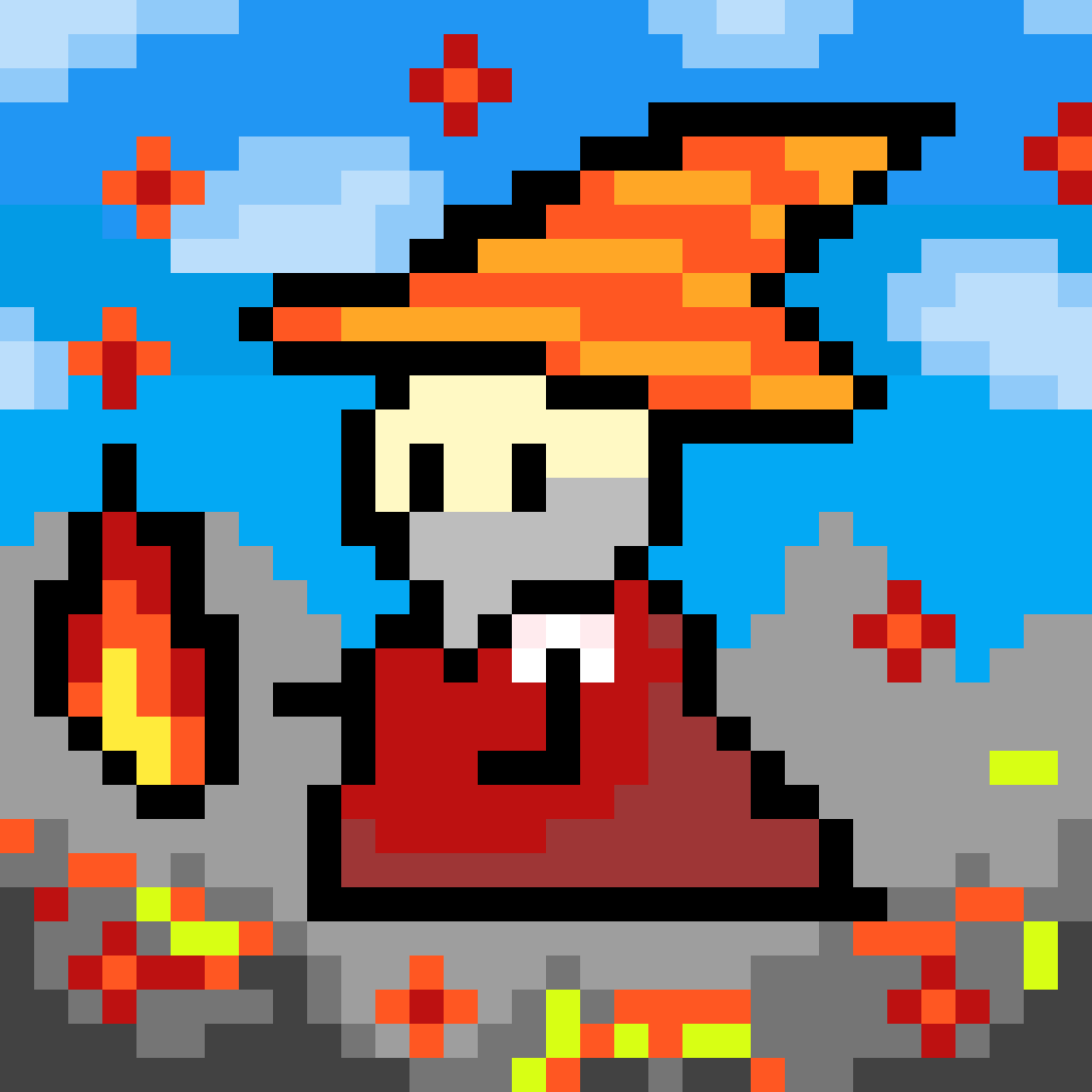 Pixilart - Fire Wizard by BoltFrozen
