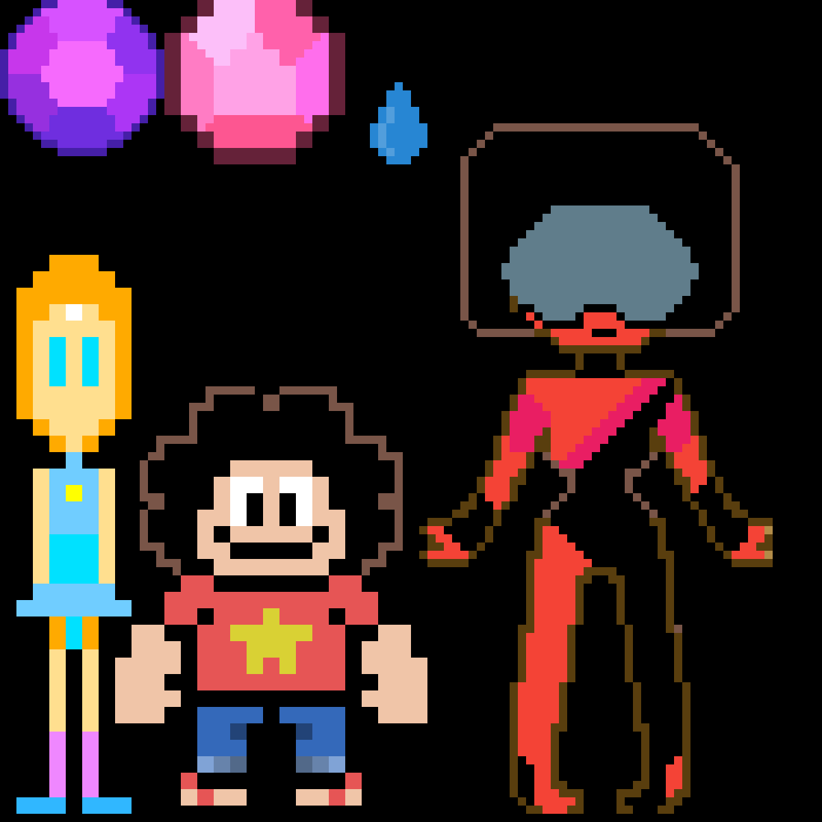 Editing Steven universe 8-bit aka pixel - Free online pixel art drawing ...