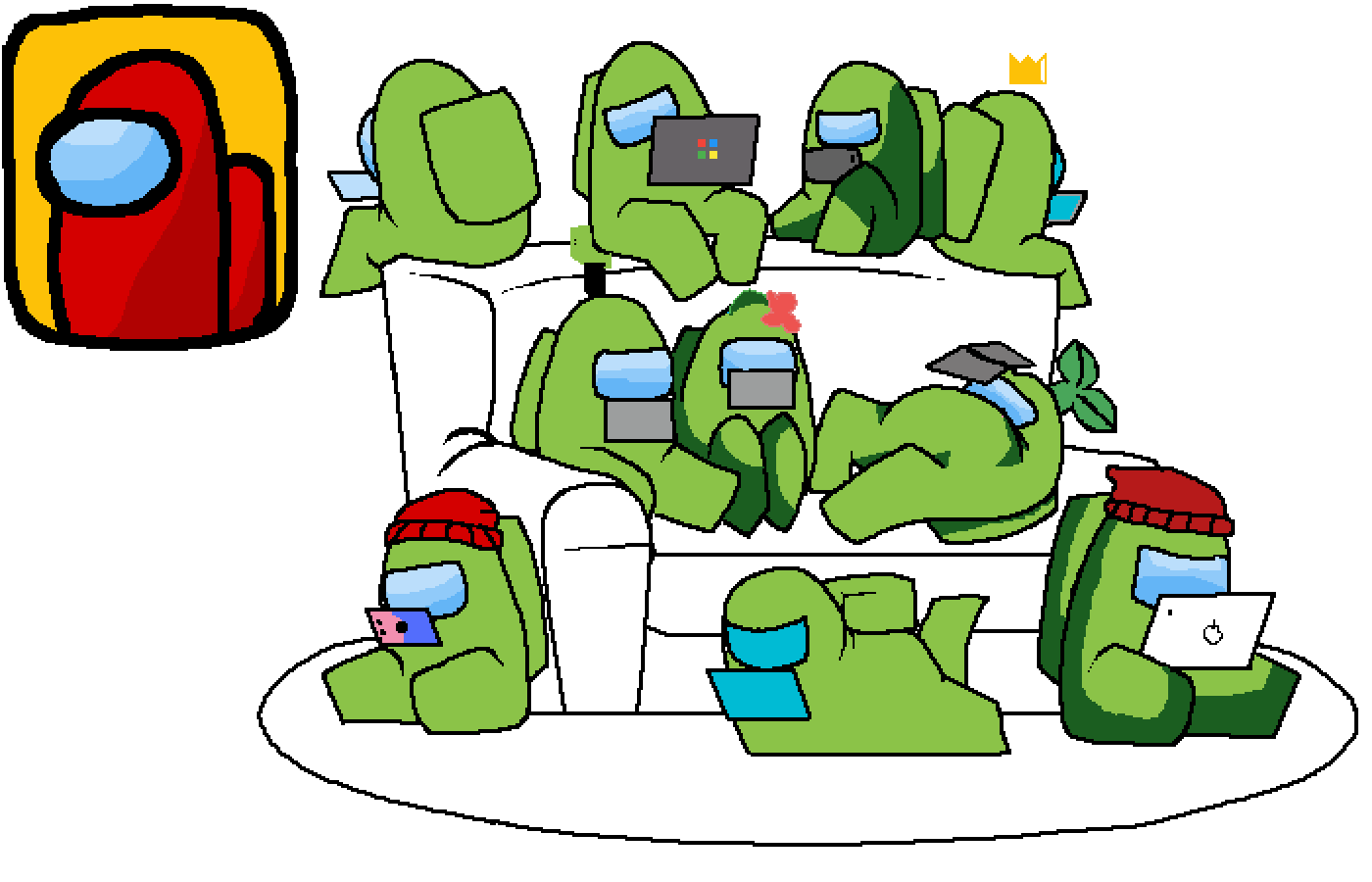 Editing GIF Among Us - Free online pixel art drawing tool - Pixilart