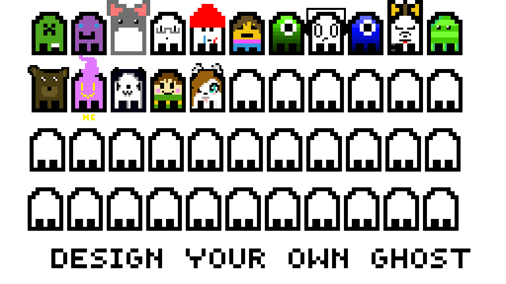 Editing Design Your Ghost! - Free online pixel art drawing tool - Pixilart