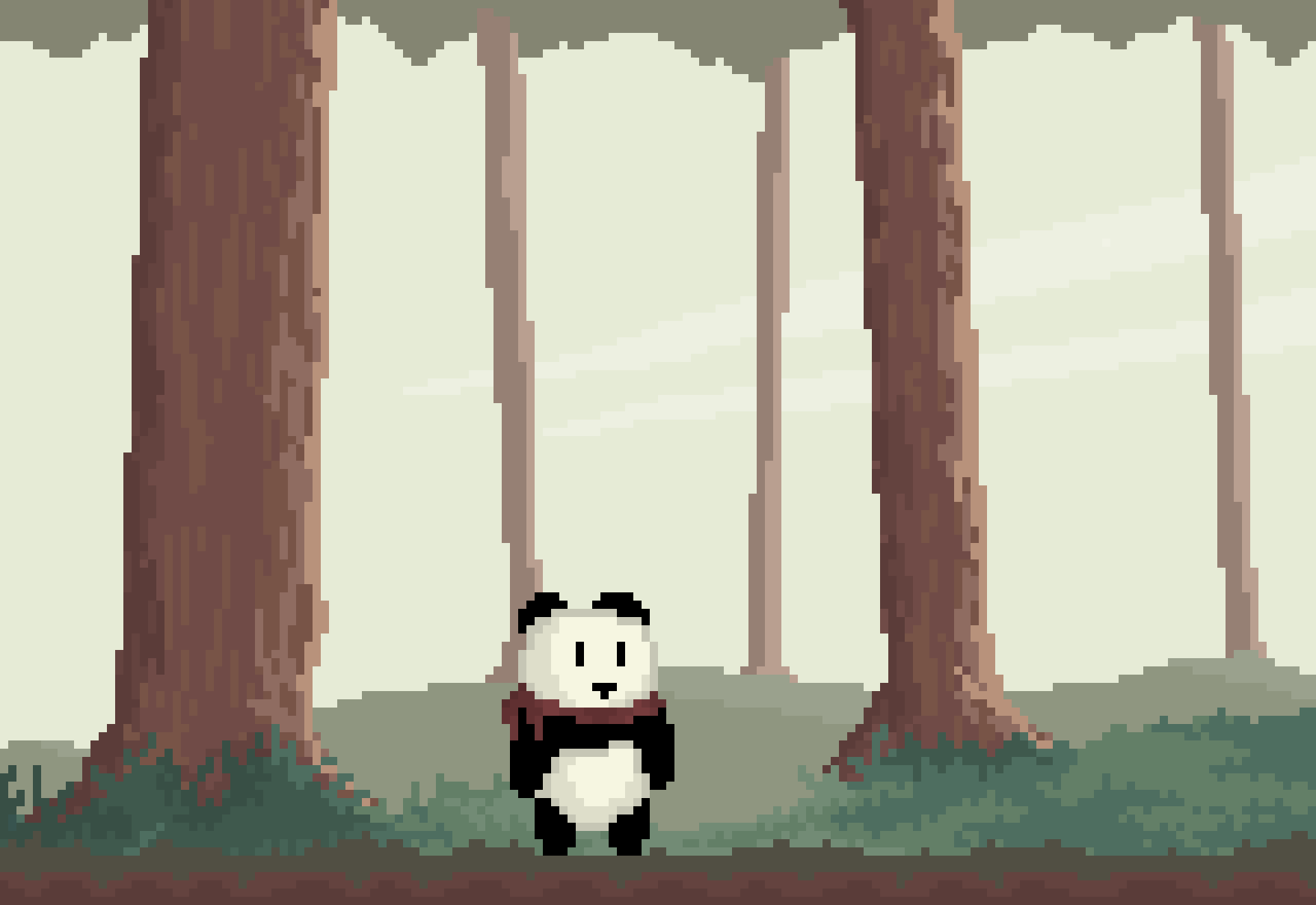 Pixilart - Panda Sprite Idle by Stardustea