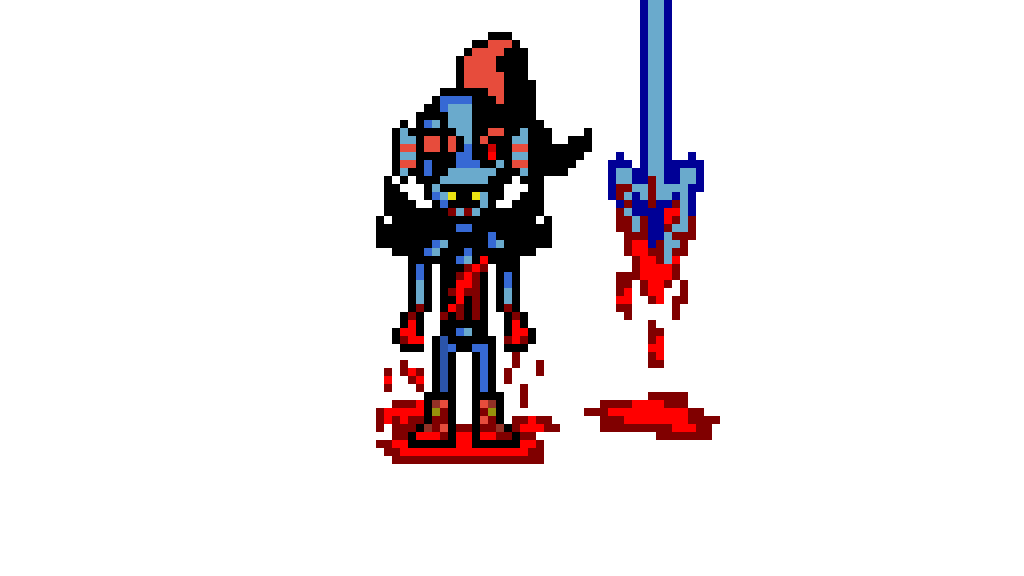 Pixilart - scary undyne by tosaima